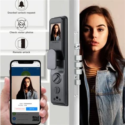 Safety 3d Face Recognition Smart Door Lock With Multiple Unlocking Methods 3d Face Recognition