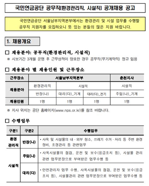 서울남부지역본부 공무직 환경관리직 시설직 채용 공모전 대외활동 링커리어