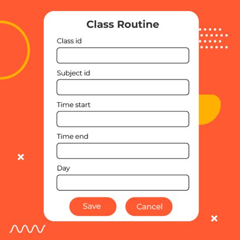 class routine form formdbx advanced database form generator