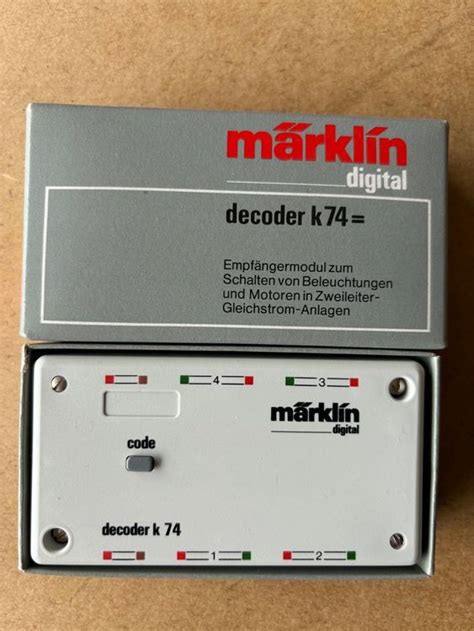 Marklin 6074 Decoder K74 Digital Spur 1 Ho Z Neu Und Originalverpackt In Hauterive Ne