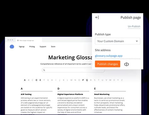 Multi Page Business Glossary Portal
