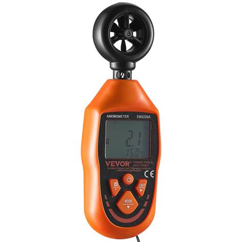 Vevor Handheld Anemometer 14℉ 113℉ Digital Wind Speed Meter Gauge