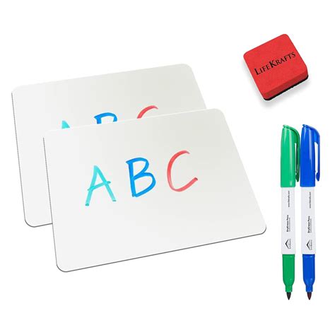 Lifekrafts Dry Erase Lap Boards Whiteborads Size 9x12 Inches Pack