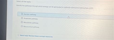 Solved Select All That Apply Ldentify The Pathways Through Which