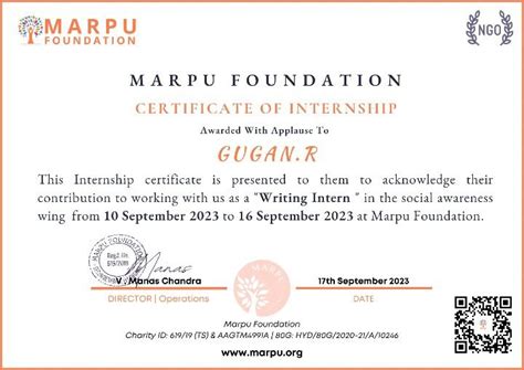 Gugan R On Linkedin This Internship Brought Me Good Knowledge About