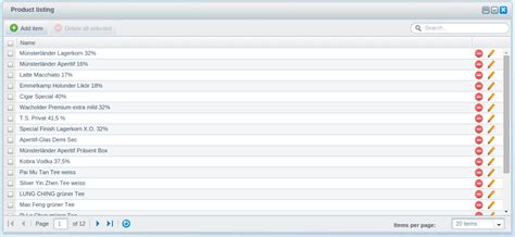 Backend Components Listing