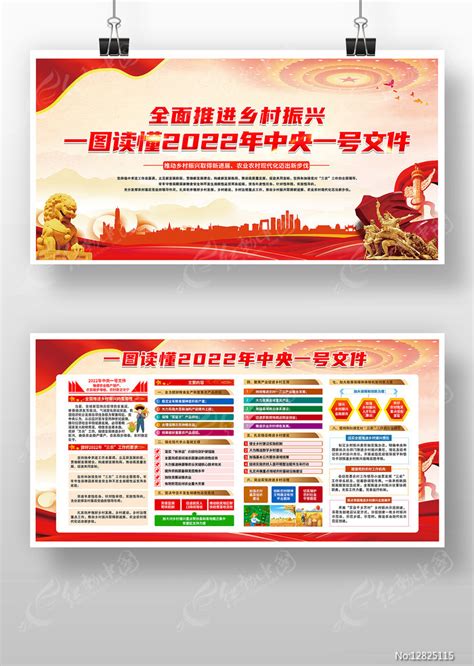 党建风深入学习中央一号文件精神展板图片下载红动中国