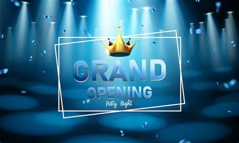 그랜드 오프닝 이벤트 컨셉 일러스트 프리미엄 벡터