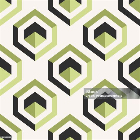 Abstract Cube Isometric Pattern Stock Illustration Download Image Now Abstract Art