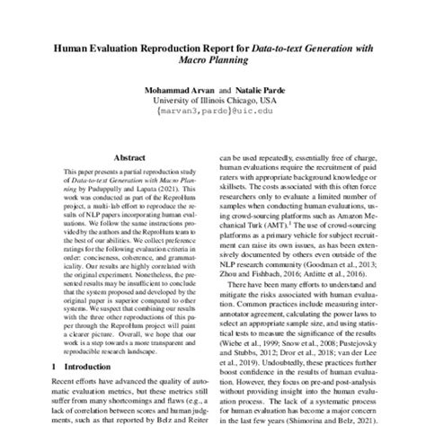 Human Evaluation Reproduction Report For Data To Text Generation With Macro Planning Acl Anthology