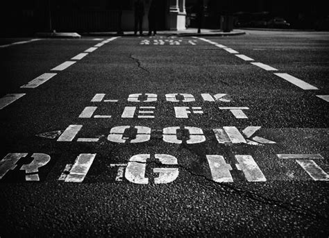 Premium Photo Close Up Of Look Left And Right On Road