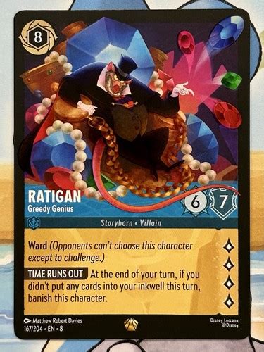 lorcana reign of jafar ratigan greedy genius 167 204 legendary ebay