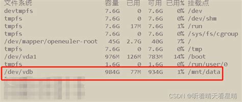 linux系统磁盘挂载 linux vdb csdn博客