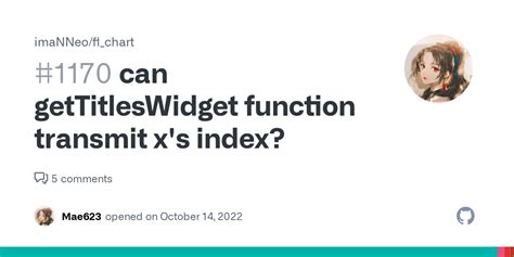 Can Gettitleswidget Function Transmit Xs Index · Issue 1170 · Imanneoflchart · Github