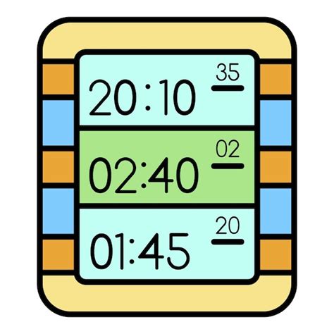 Premium Vector Multi Display Digital Clock Icon Outline Multi Display