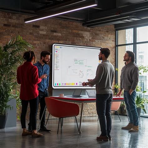 A Team Of Software Engineers Collaborating On A Project Using Digital