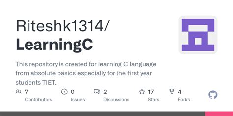 Github Riteshk1314learningc This Repository Is Created For Learning