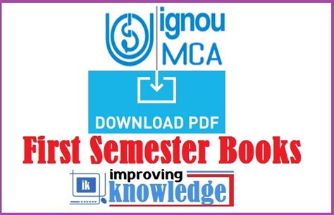 ignou mca first semester books free download improving knowledge