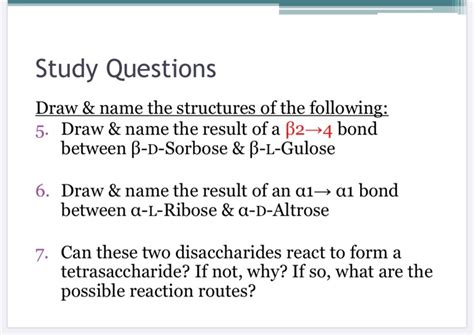 Study Questions Draw Name The Structures Of The Chegg