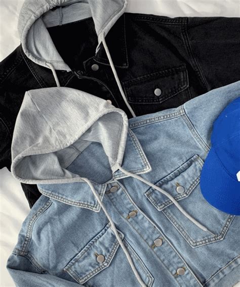 💥최저가청자켓 모음전 5종💥 봄 가을 신상 라인 스티치 포켓 크롭 숏 롱 후드 청자켓 모음전 에이블리