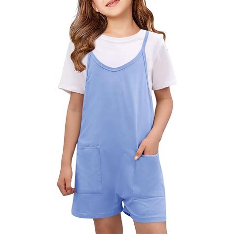 Fhsagq Girls Casual Jumpsuits And Rompers Cotton Fall Girls Summer