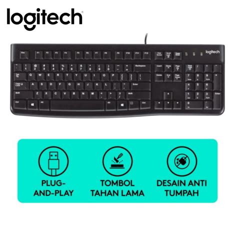 Jual Logitech K Usb Wired Keyboard Plug And Play Keyboard Logitech K Shopee Indonesia