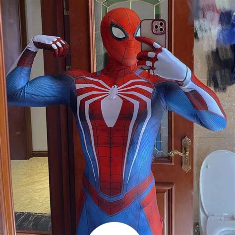 할로윈 스파이더맨 Ps4 게임 불면증 슈퍼 히어로 코스프레 의상 소년 남성 바디 슈트 젠타이 전신 슈트 성인 어린이 점프수트