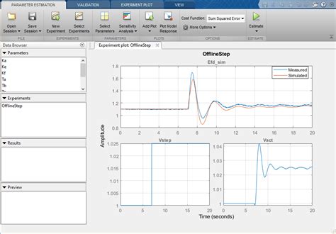 Parameter Estimation For Power Plant Excitation System Starting At Steady State Gui Matlab