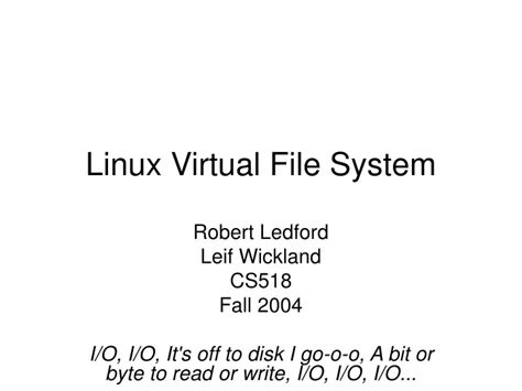 Ppt Linux Virtual File System Powerpoint Presentation Free Download