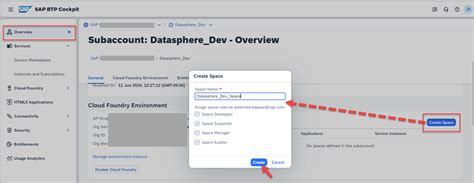 How To Create An Sap Datasphere Service Instance I Sap Community
