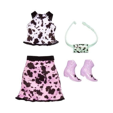 Barbie Fashion Pack Of Doll Clothes Complete Look Set With Cow Print