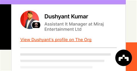 Dushyant Kumar Assistant It Manager At Miraj Entertainment Ltd The Org