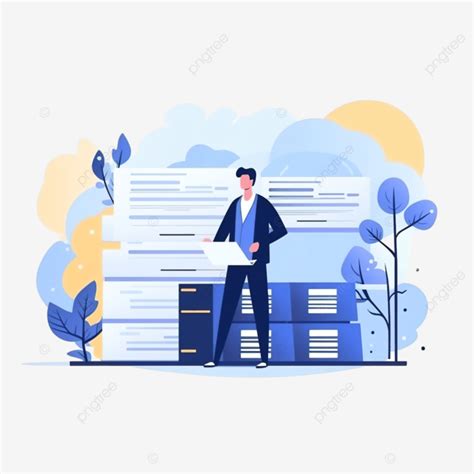 File Management Concept Illustration Modern Concept Of File Management System Online Document