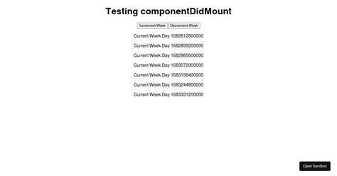 testing componentdidmount codesandbox