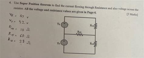 Solved 4 Use Super Position Theorem To Find The Current