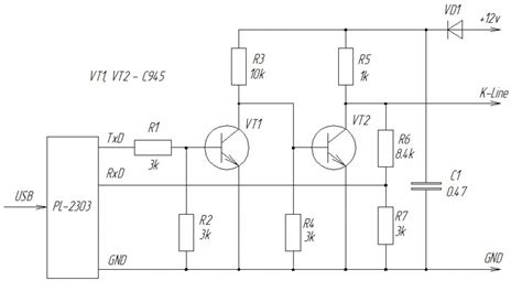 USB K Line Adapter Scheme Pinout Diagram Pinoutguide Com