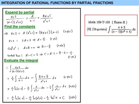 ppt integration of rational functions by partial fractions powerpoint