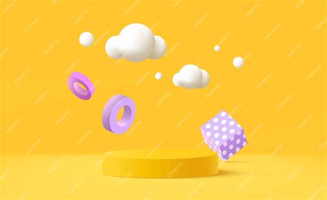 제품 디스플레이 3d 렌더링에 대 한 추상적 인 배경 장면 프리미엄 벡터