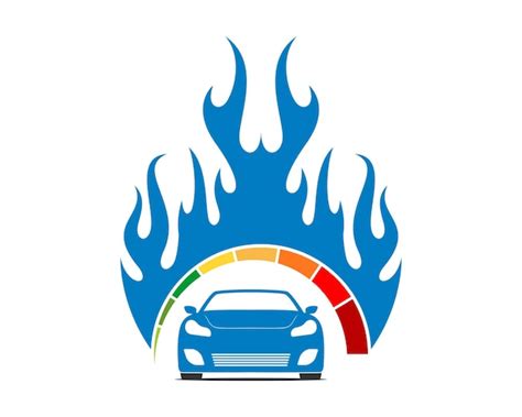 Premium Vector Speedometer Fire With Car Inside