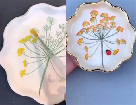 ساخت ظروف سرامیک دست ساز با طرح هایی از دل طبیعت