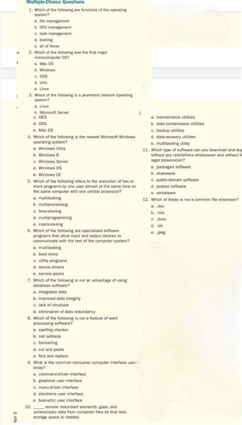 Solved Or Multiple Choice Questions Which Of The Chegg Com