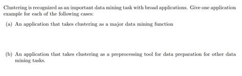 Answered Clustering Is Recognized As An Bartleby