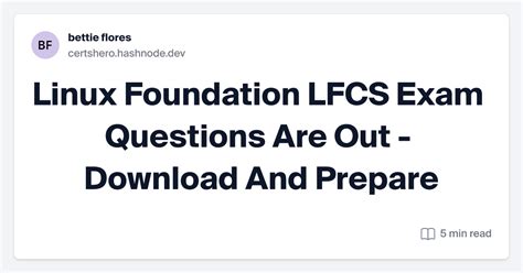 Linux Foundation Lfcs Exam Questions Are Out Download And Prepare