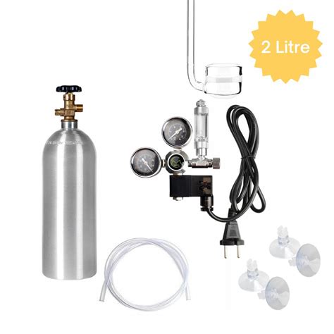 Buy Complete Co2 Kit 2l Aluminium Cylinder With Mufan Regulator Aqua Club