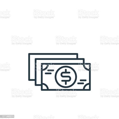 돈 개념에서 돈 아이콘 벡터 돈 편집 스트로크의 얇은 라인 그림 웹 및 모바일 앱 로고 인쇄 미디어에 사용하기 위한 머니 리니어 사인 0명에 대한 스톡 벡터 아트 및 기타