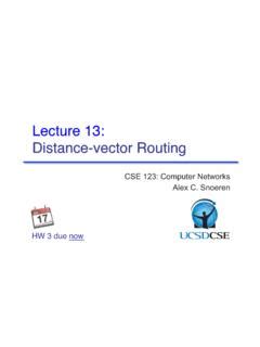 Lecture Distance Vector Routing Lecture Distance Vector