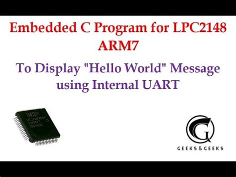 Embedded C Program To Display Hello World Message Using Internal UART Abhishek S Rao YouTube