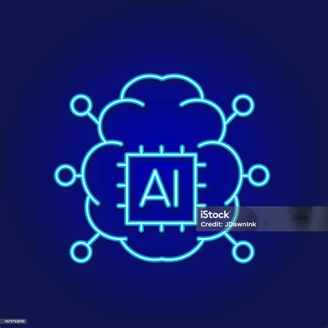 인공 지능 컴퓨터 칩 뇌 회로 얇은 선 아이콘 편집 가능한 스트로크 Cpu에 대한 스톡 벡터 아트 및 기타 이미지 Cpu