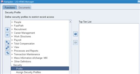 Oracle Apps HRMS Security Profiles