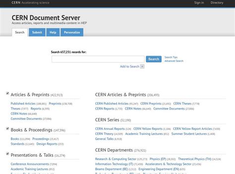 Cern Document Server Library Catalogue Activity For 9th 10th Grade